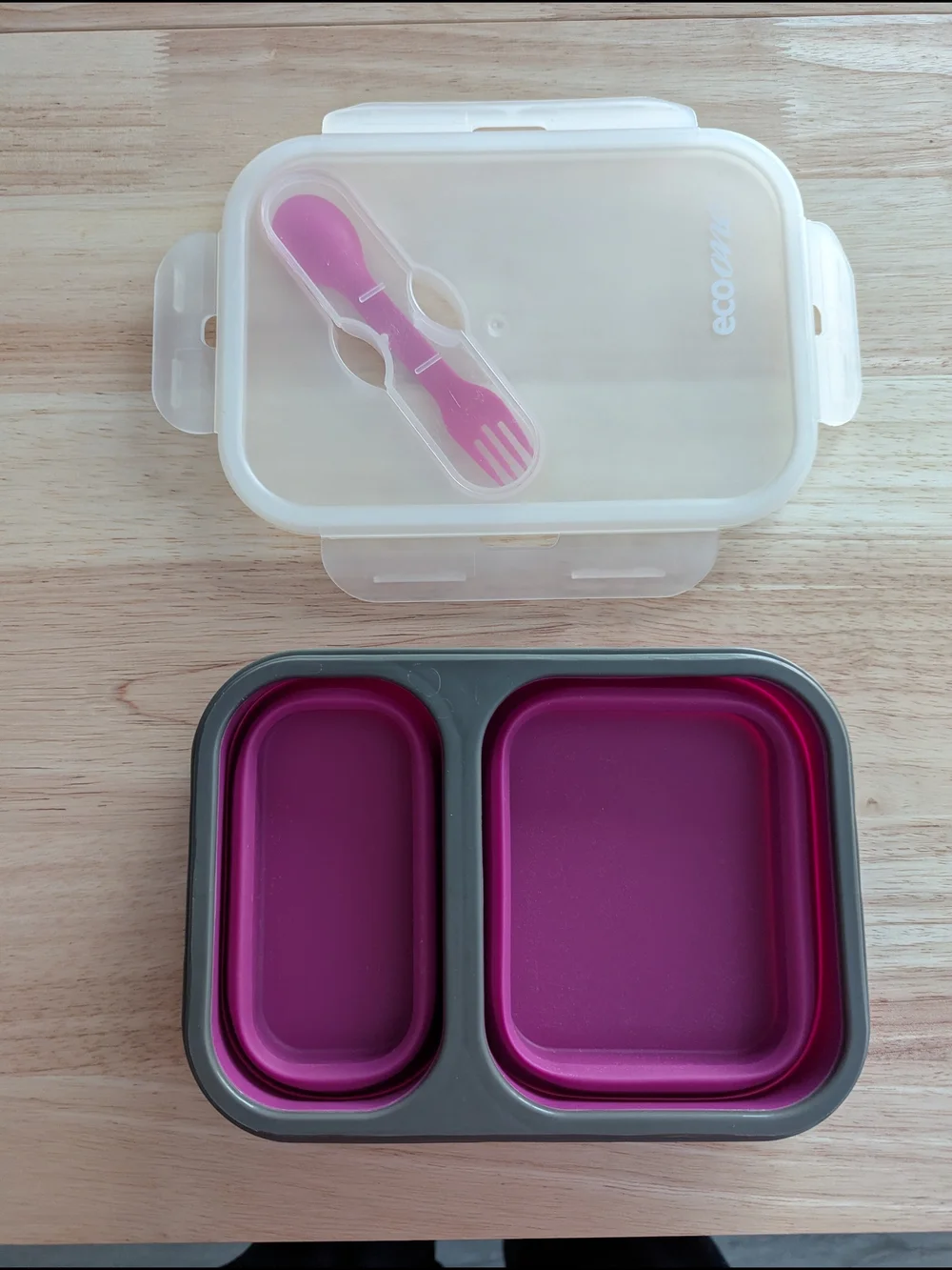 Bento Box | Kitchen | Bento Box Eco One Silicone Lunch Box With Spork ...